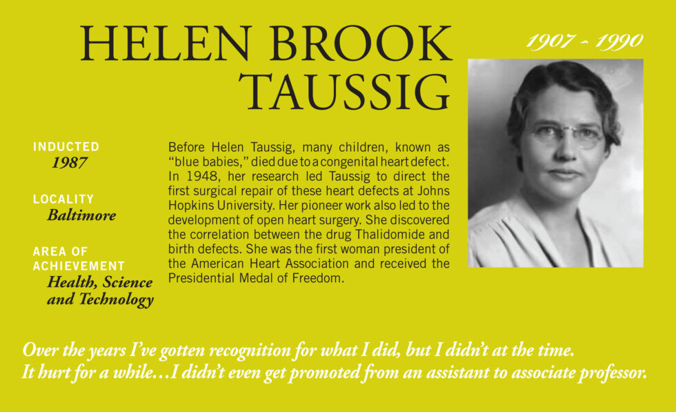 Taussig, Helen Brook | Maryland Women's Heritage Center
